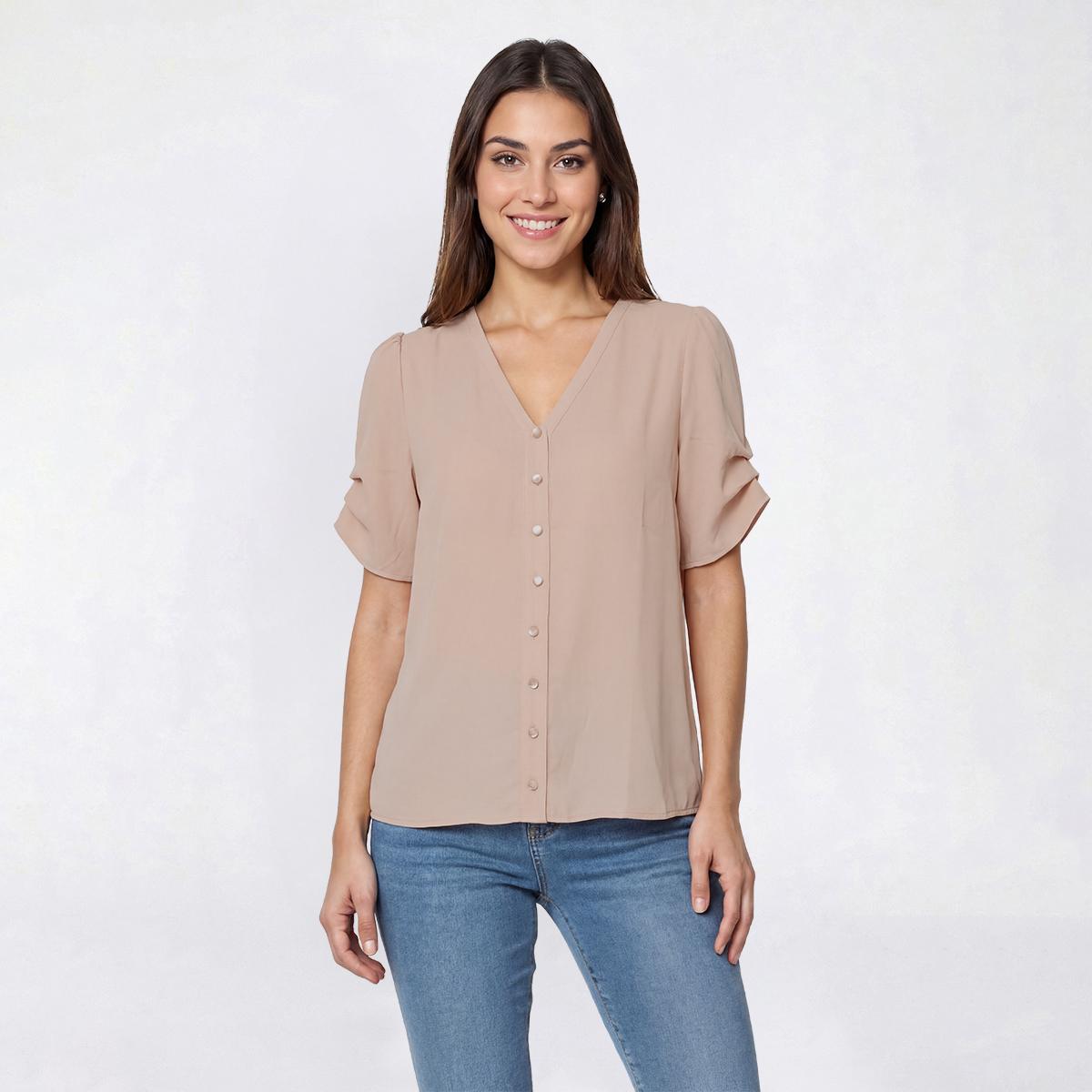 Click here for Womens Adrianna Papell Short Pinched Sleeve Faux B... prices